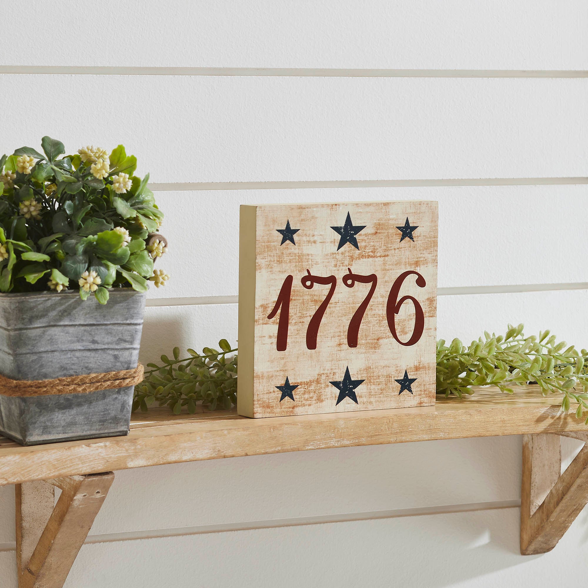 My Country 1776 w/ Blue Stars MDF Block Sign 6x6x1 - Allyson’s Place ...