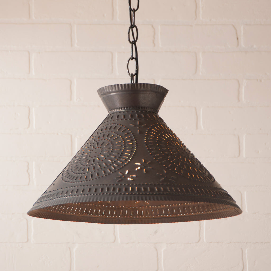 Roosevelt Punched Tin Pendant Light with Chisel - Allyson’s Place ...